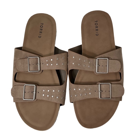 torrid | Shoes | Torrid Studded Buckle Slide Sandal Size 2ww | Poshmark